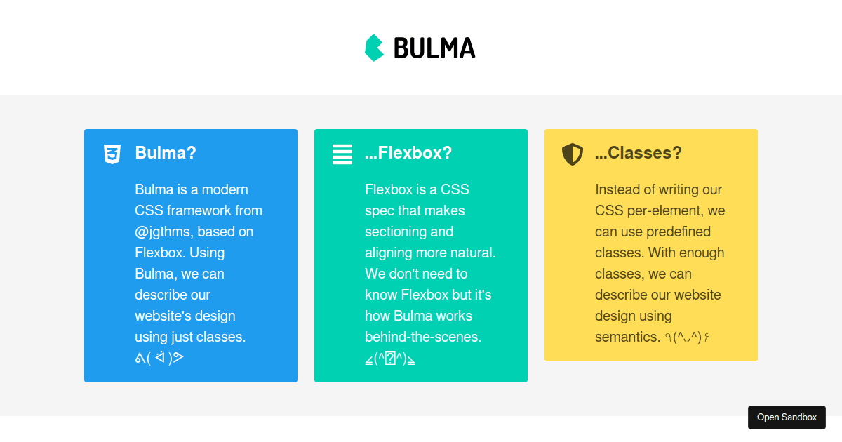 bulmawebsiteproject - Codesandbox