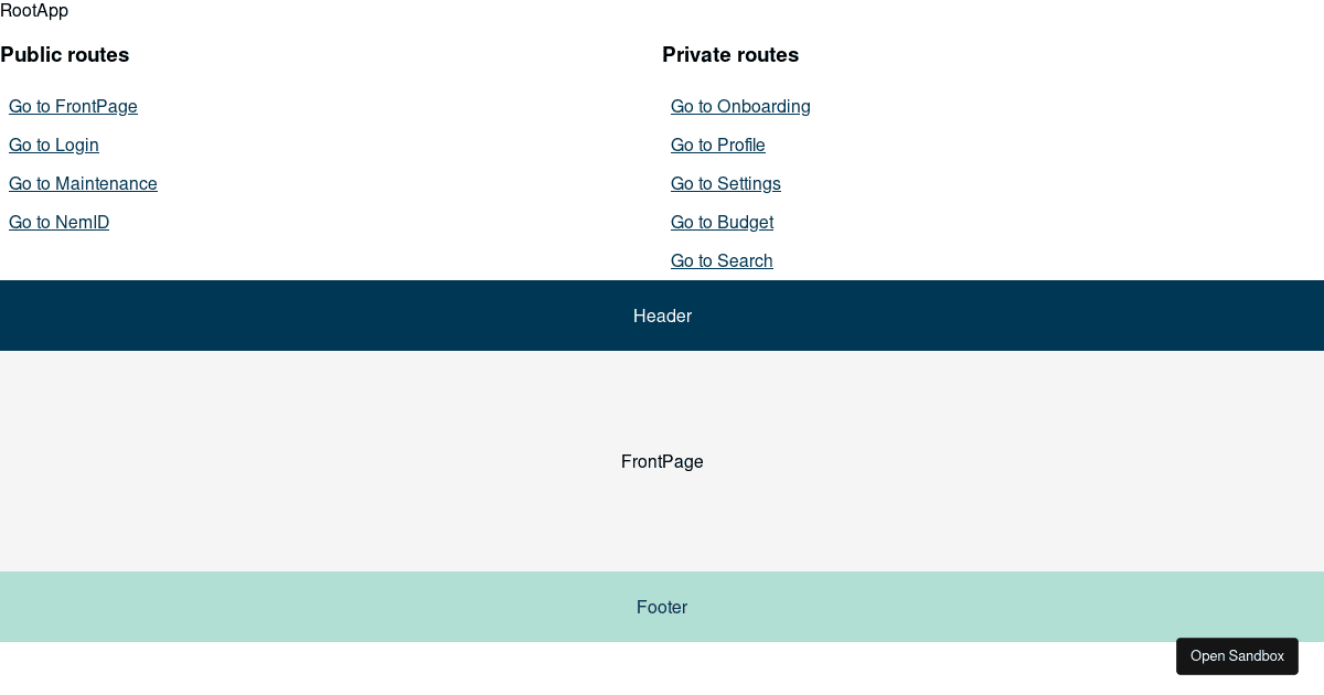 Router Refactor example 1 - Codesandbox