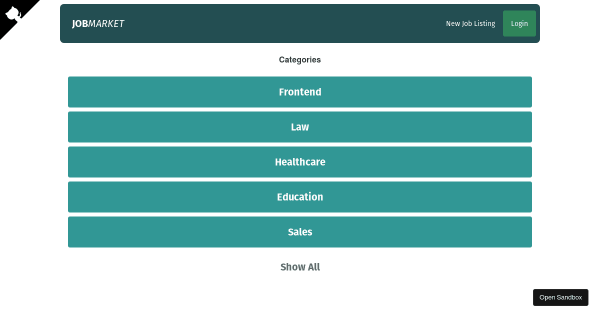 frameworks-exam - Codesandbox