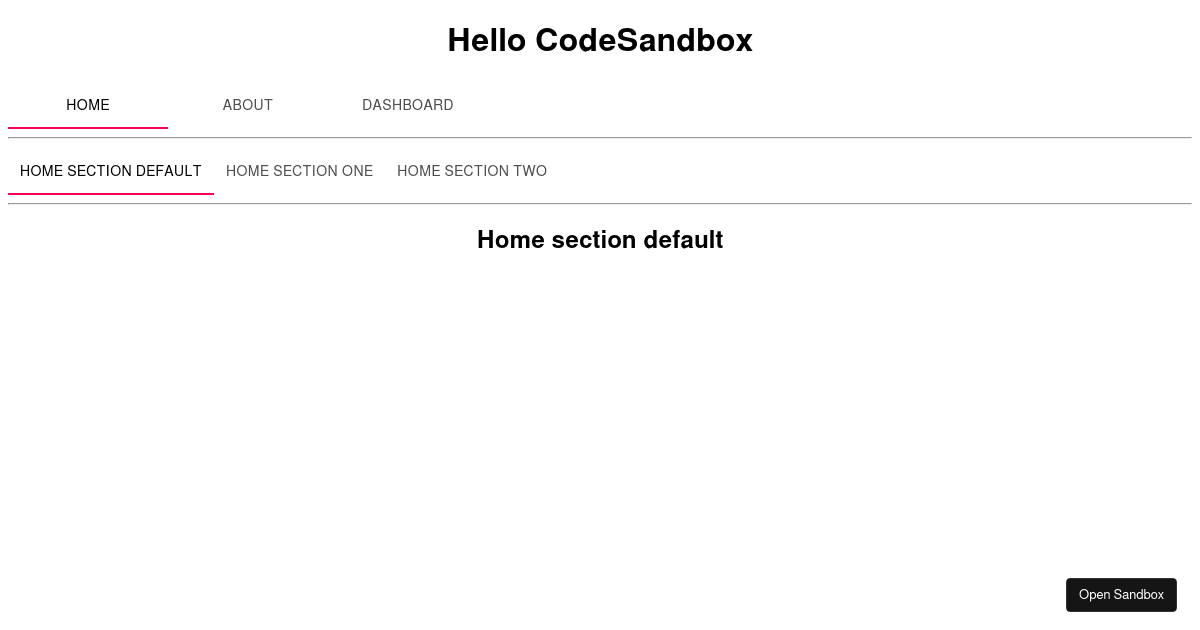 tabs-subnavigation - Codesandbox