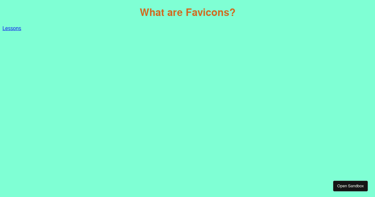 42. What are Favicons? - Codesandbox