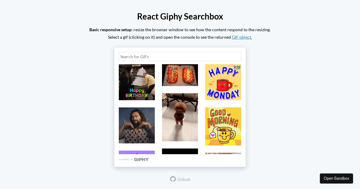 react-giphy-searchbox (forked) - Codesandbox