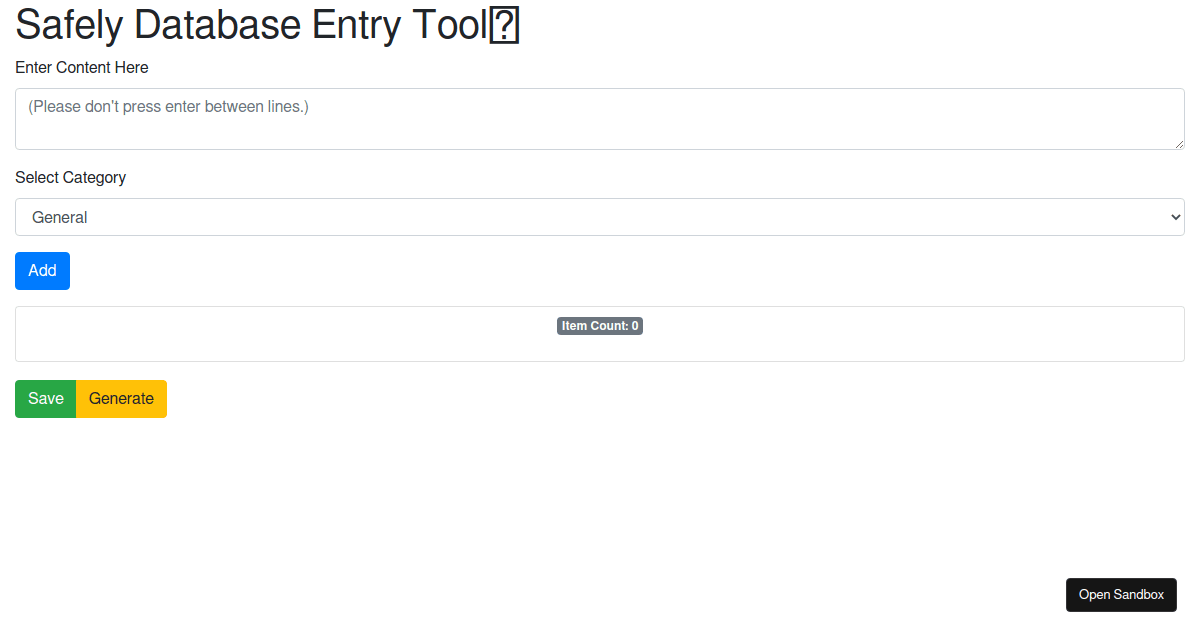 safely-entry-tool - Codesandbox