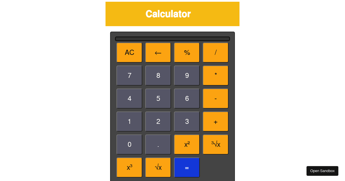 CALCULATOR final - Codesandbox
