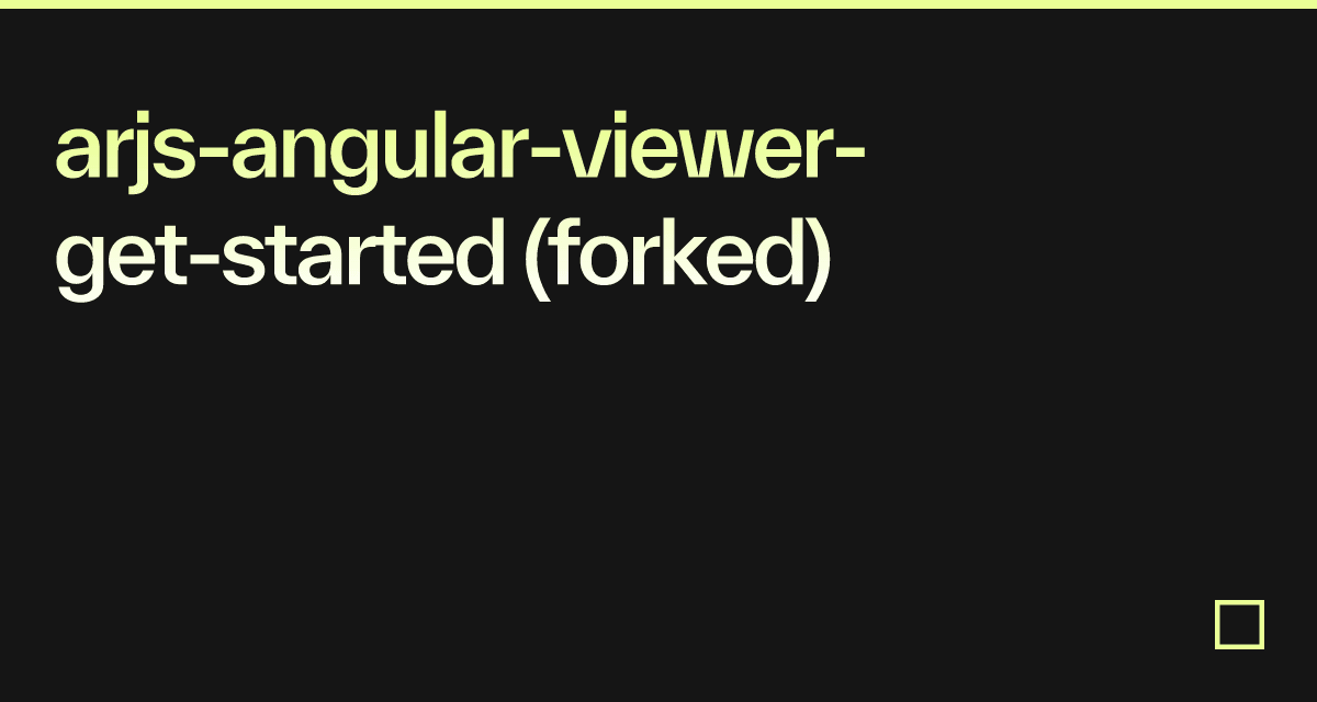 arjs-angular-viewer-get-started (forked) - Codesandbox arjs-angular-viewer-get-started (forked) - Codesandbox