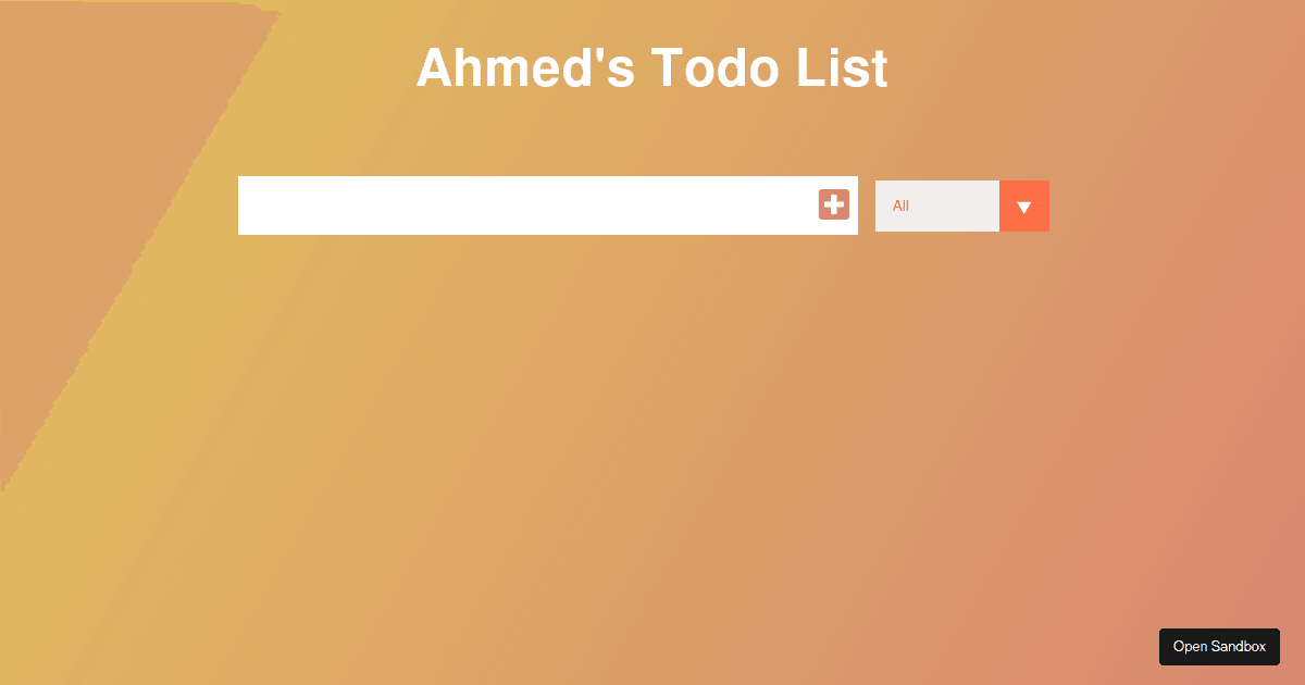 Todo App With Html Css And Javascript Codesandbox