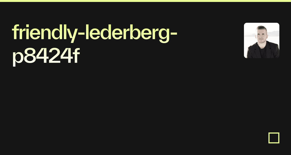 friendly-lederberg-p8424f - Codesandbox
