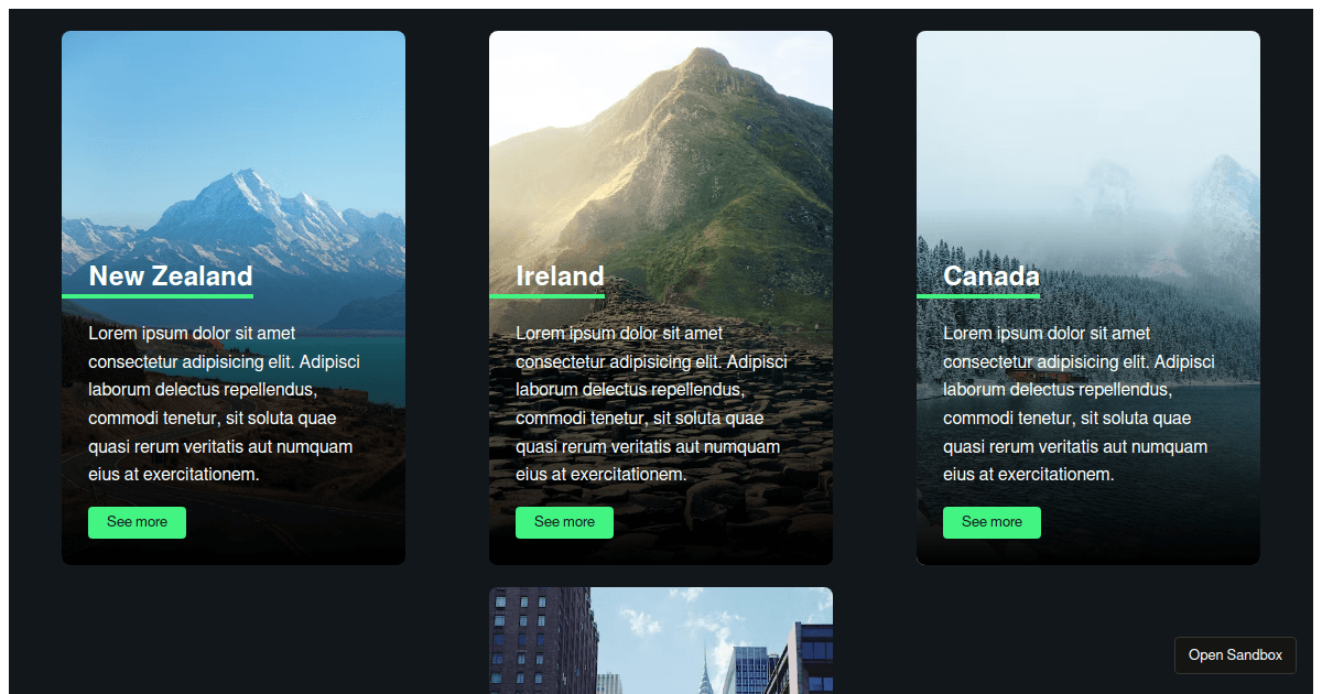 Hover Card Animation Codesandbox