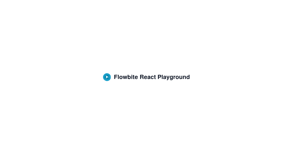 flowbite-react-playground - Codesandbox