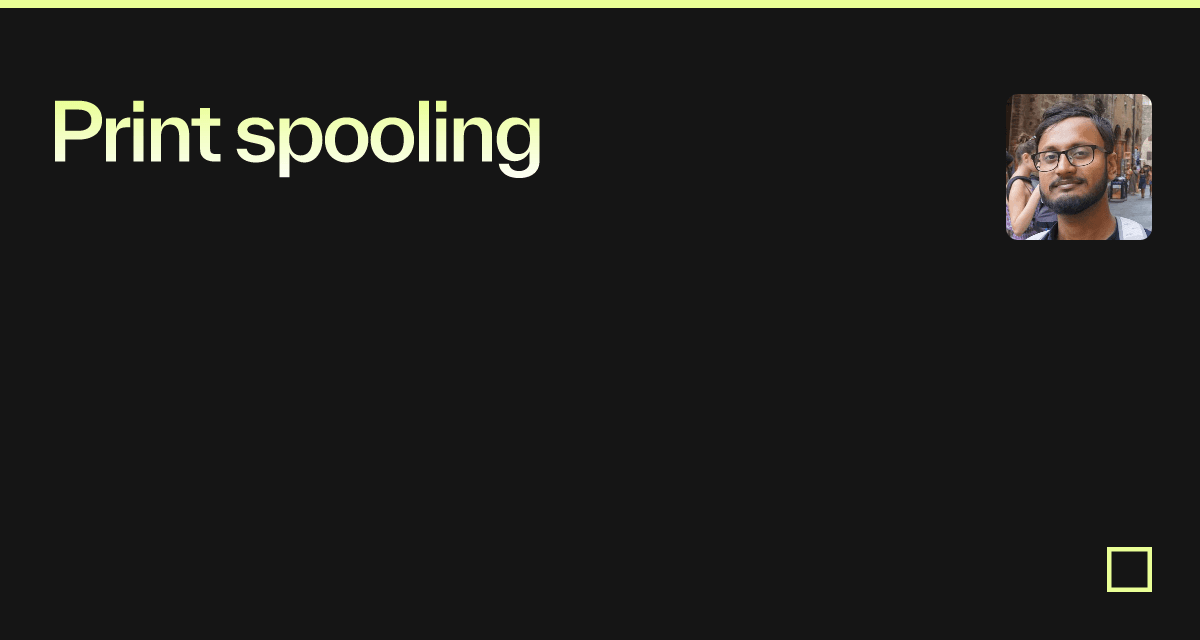 Print spooling - Codesandbox