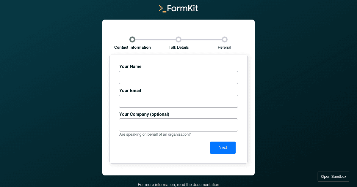 FormKit Multi-Step Form: Phase 2 (forked) - Codesandbox