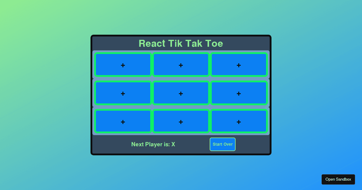 Tik Tak Toe - Codesandbox