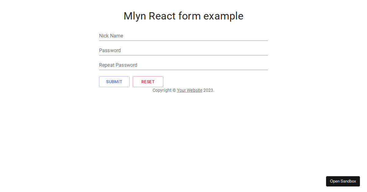 mlyn-react-form - Codesandbox