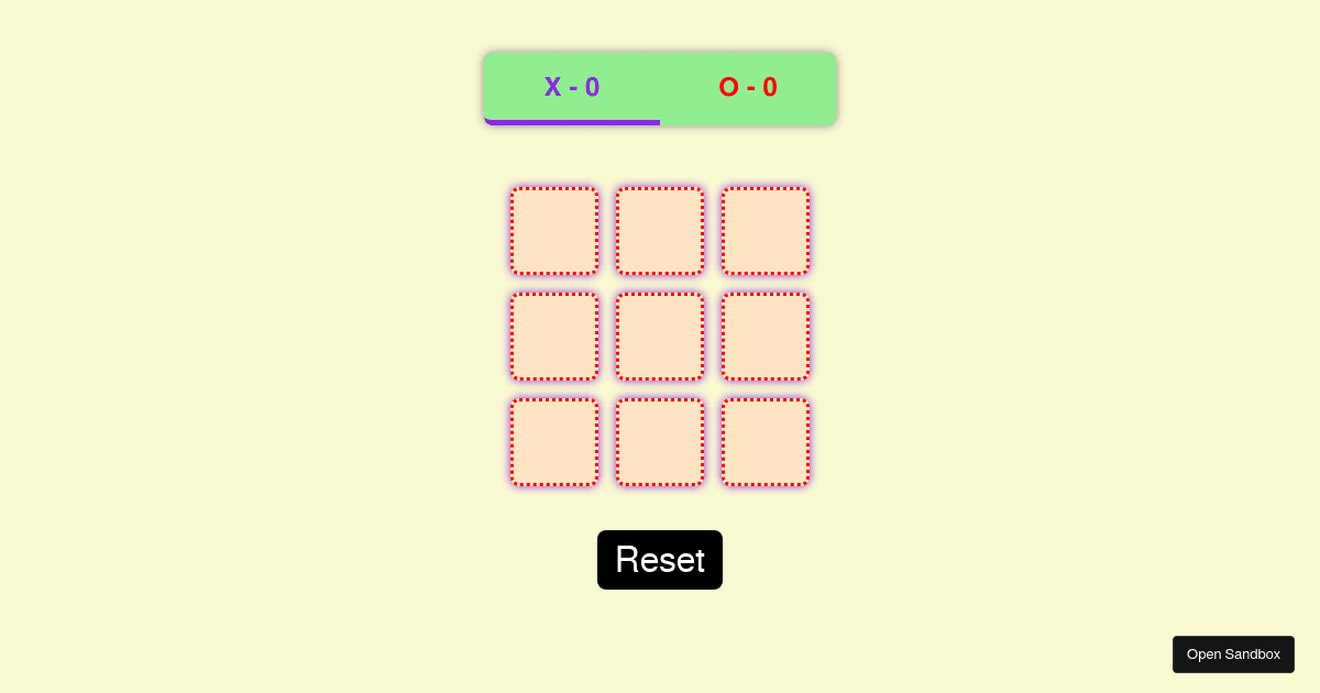 tic-tac-toe - Codesandbox