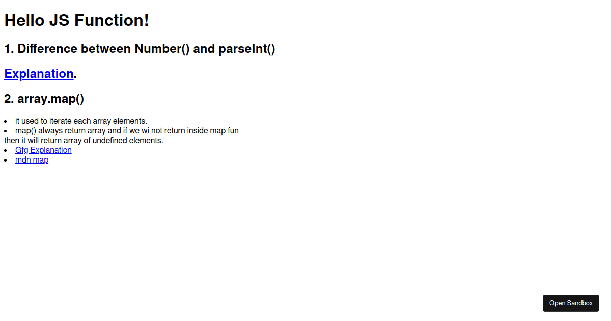 Js Functions Codesandbox