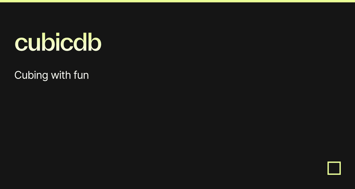 cubicdb - Codesandbox
