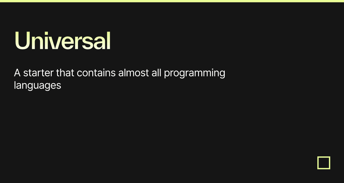 Universal - Codesandbox