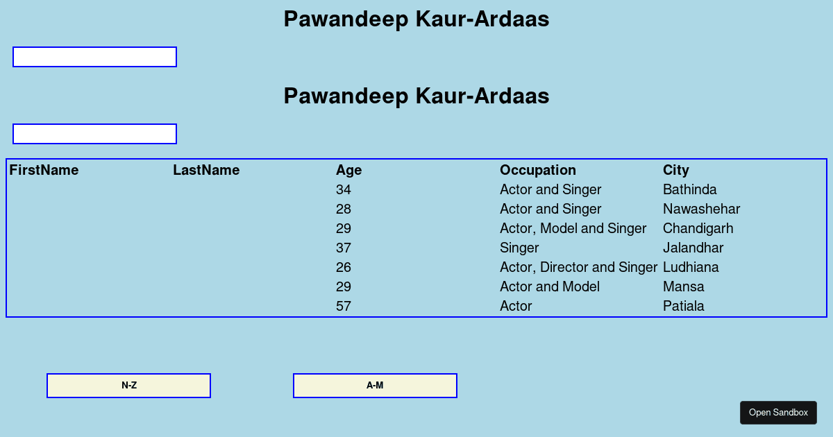 PawanSekhon/Pawandeep_WEB303As08 - Codesandbox