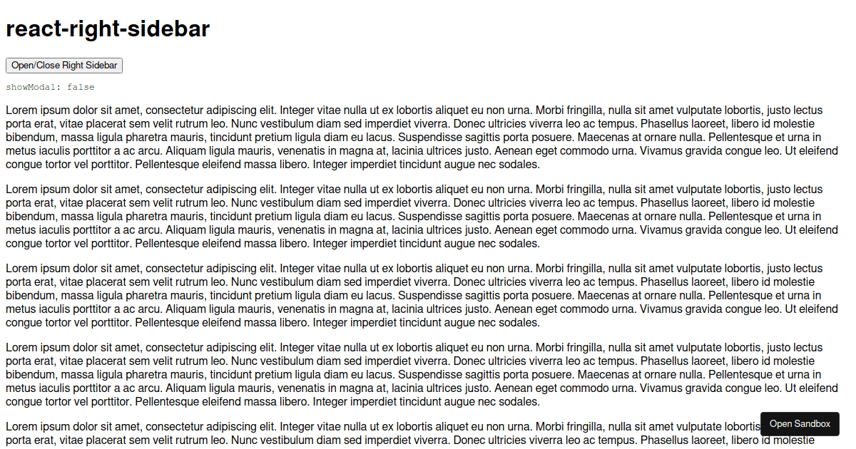react-right-sidebar - Codesandbox