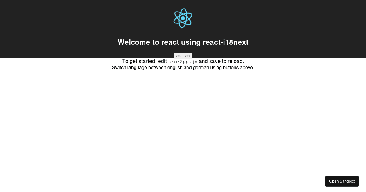React Application Codesandbox