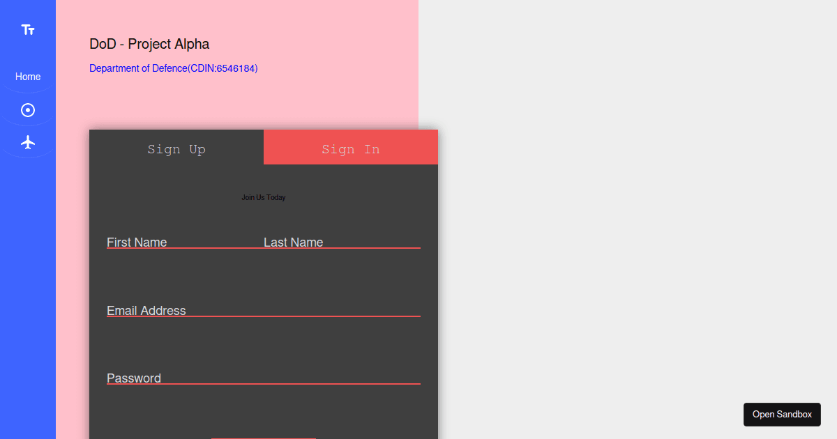 1st Attempt - Codesandbox
