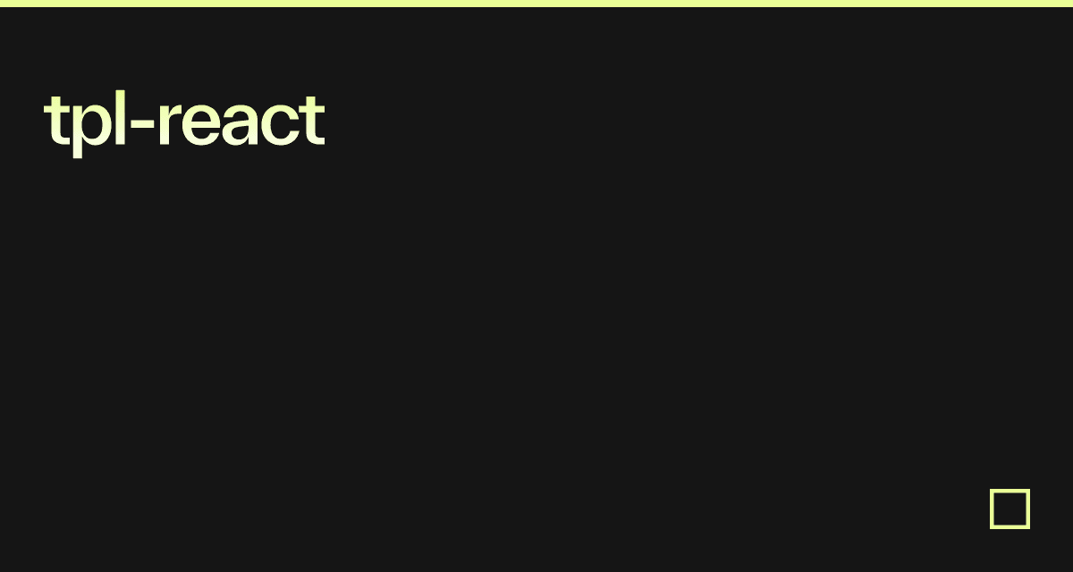 tpl-react - Codesandbox