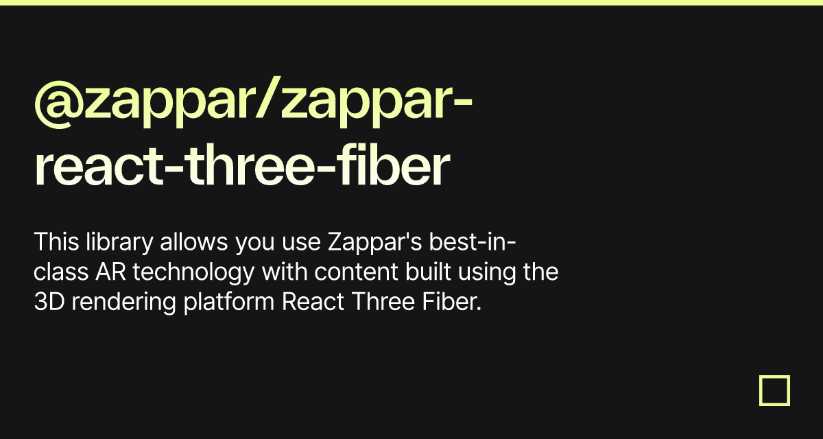 @zappar/zappar-react-three-fiber - Codesandbox