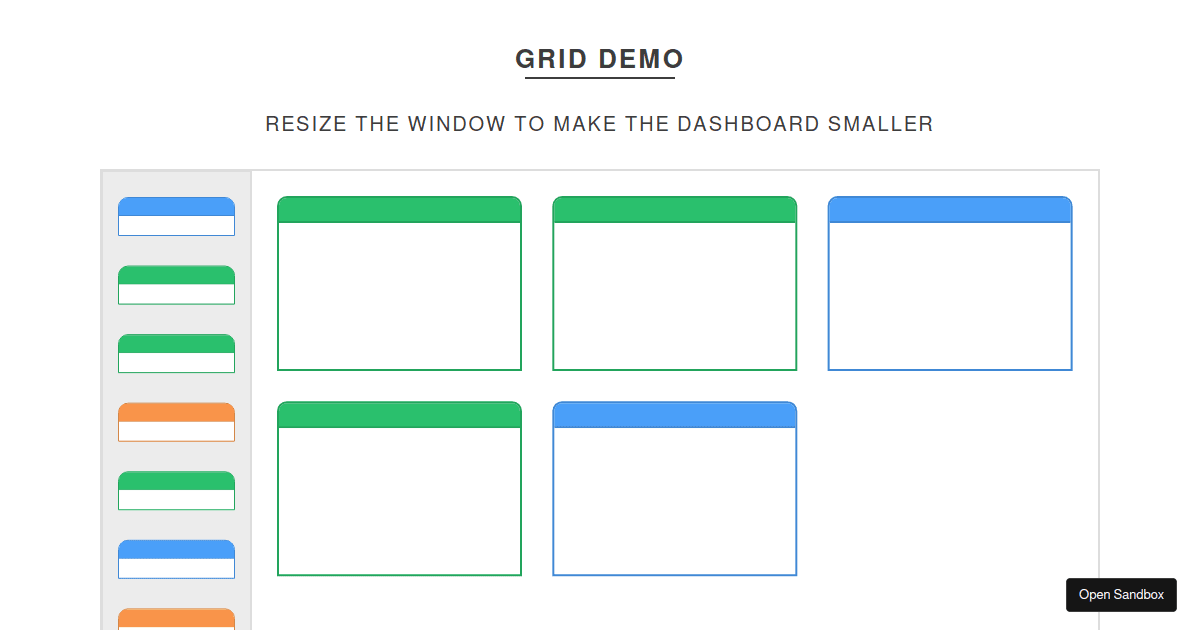 muuri-react - dashboard - Codesandbox