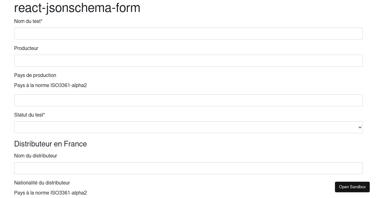react-jsonschema-form and OpenAPI (forked) - Codesandbox