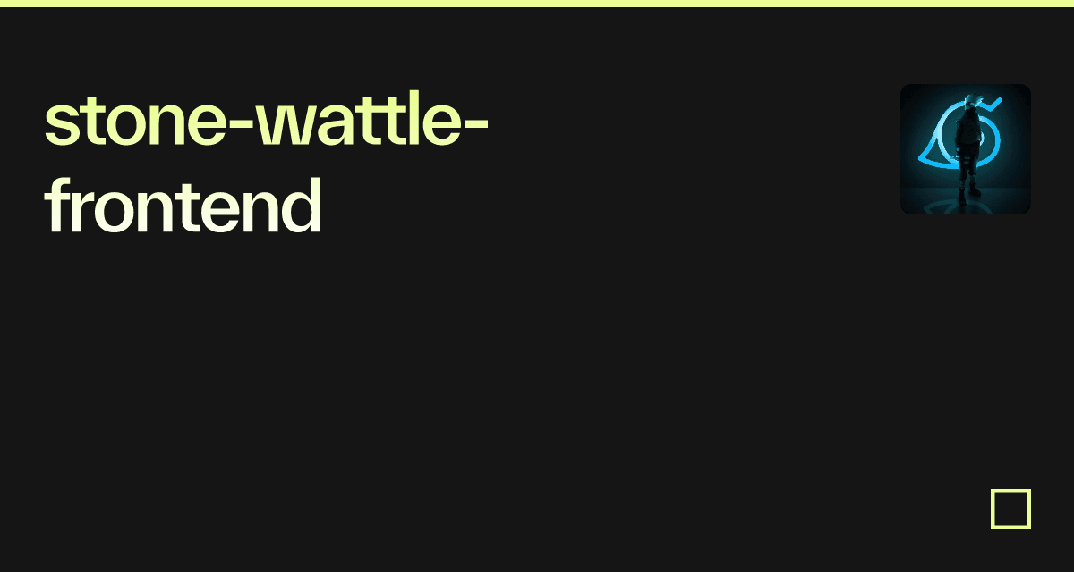stone-wattle-frontend - Codesandbox