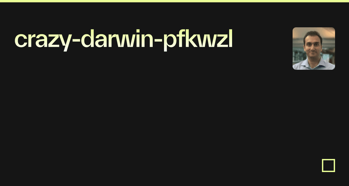 crazy-darwin-pfkwzl - Codesandbox