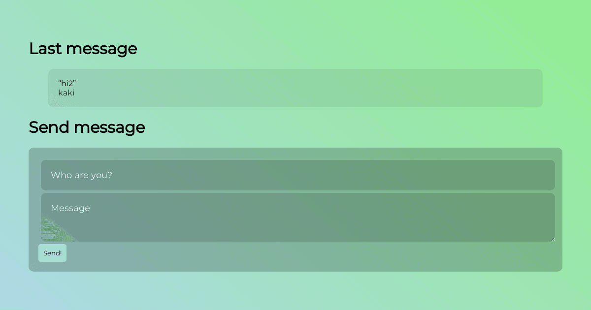 Message sending thing - Codesandbox