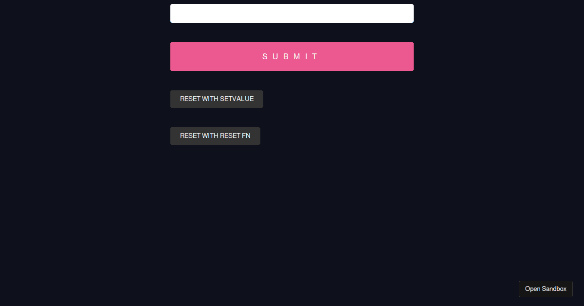 React Hook Form - useForm Template - Codesandbox React Hook Form - useForm Template - Codesandbox