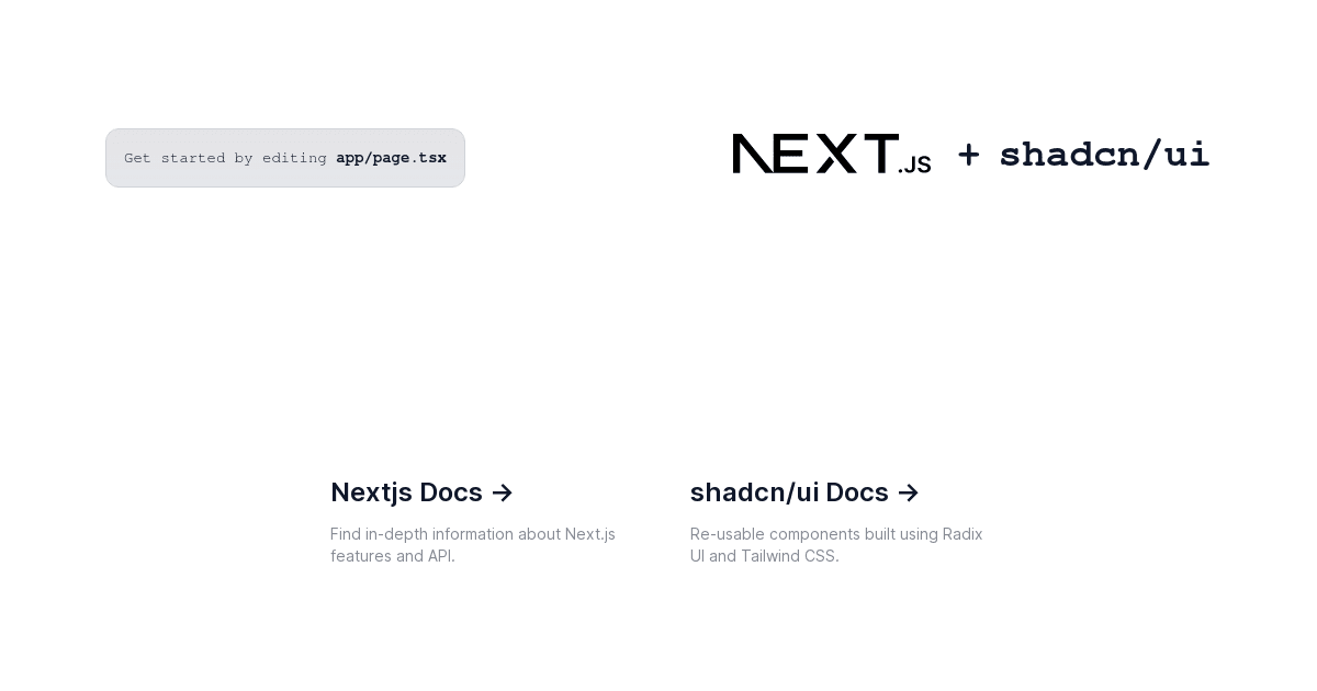 shadcn/ui starter - Codesandbox
