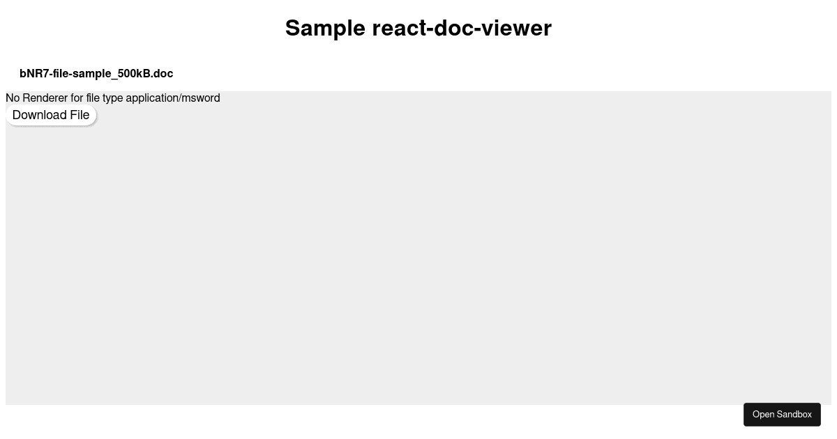 react-doc-viewer (forked) - Codesandbox react-doc-viewer (forked) - Codesandbox