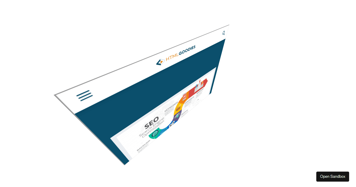 React Three Fiber Css3d Iframe Codesandbox