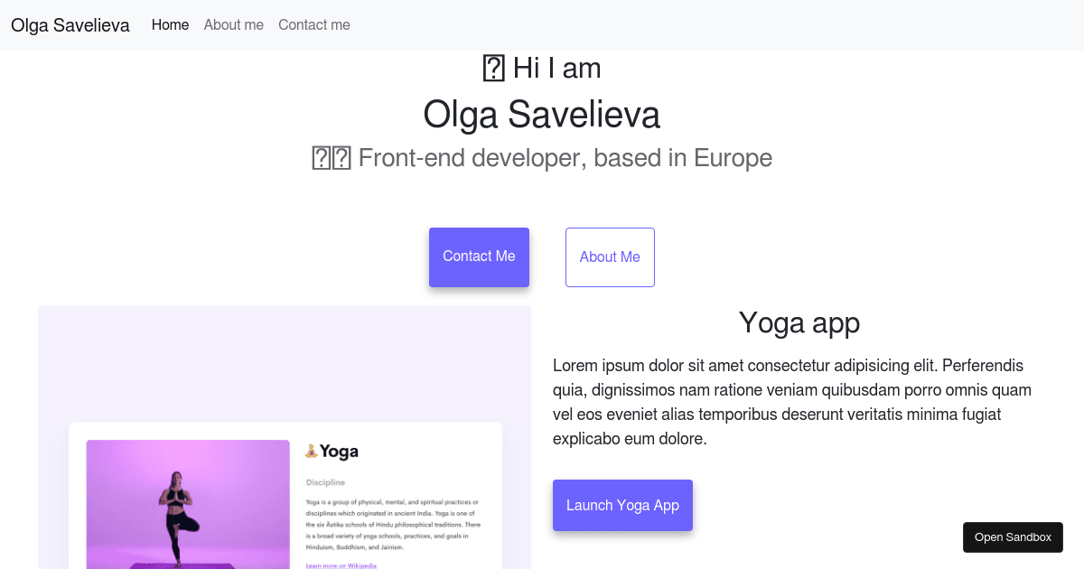 Advanced Bootstrap Homework Challenge Codesandbox