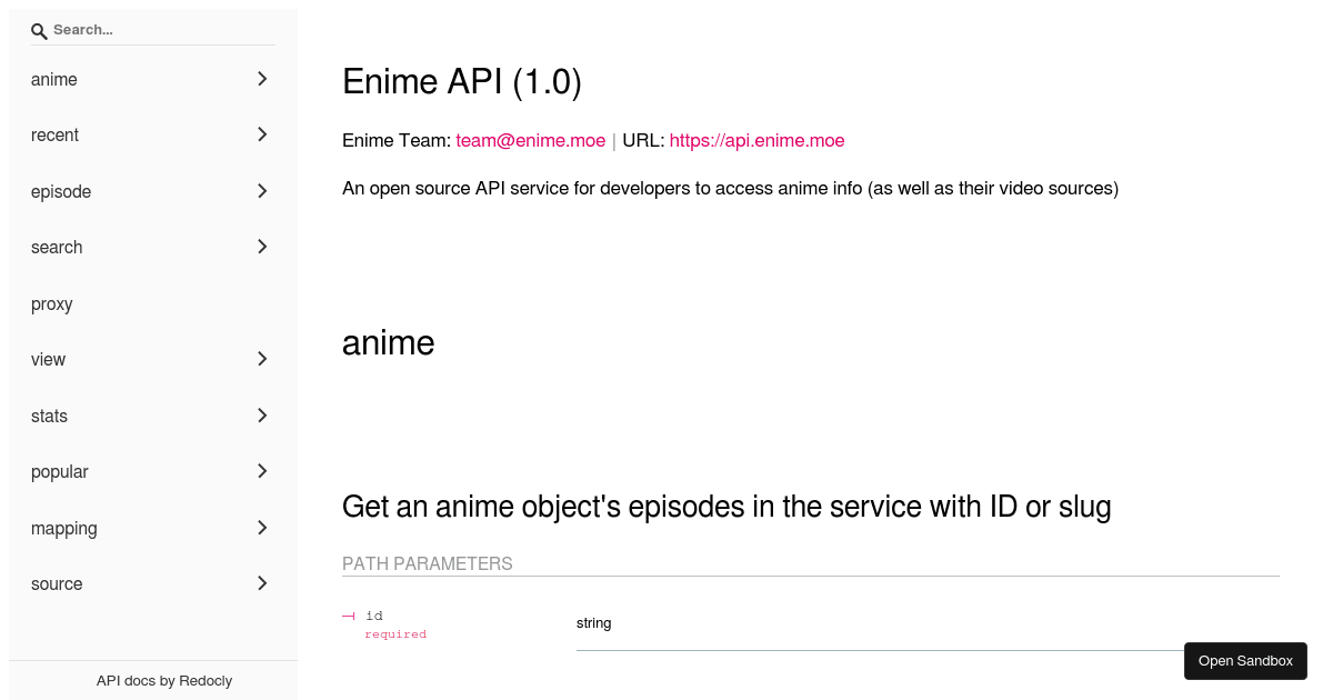 docs.enime.moe - Codesandbox