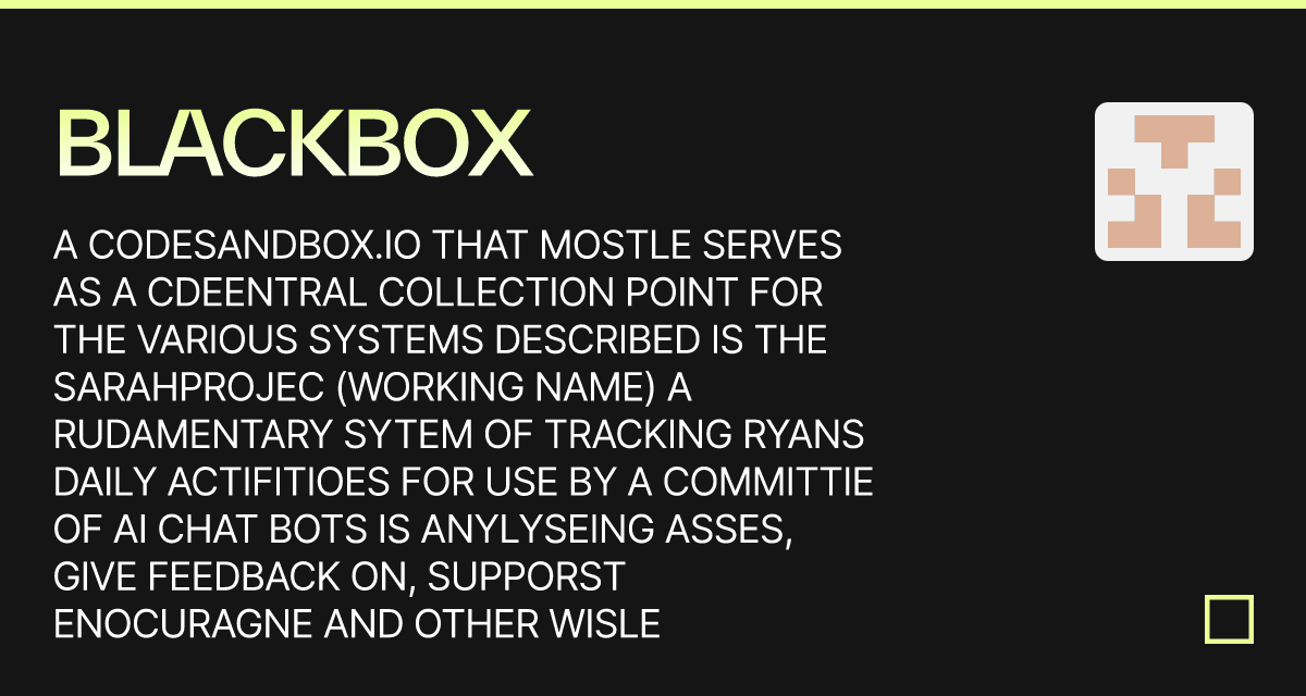 BLACKBOX - Codesandbox
