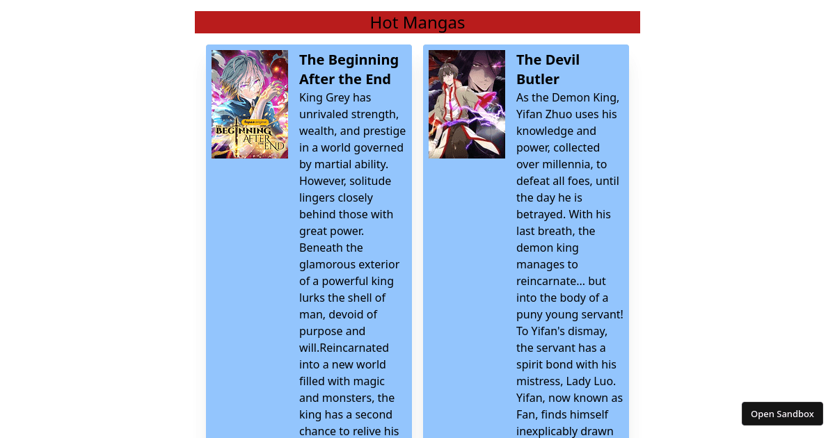 manga-codealo-project - Codesandbox