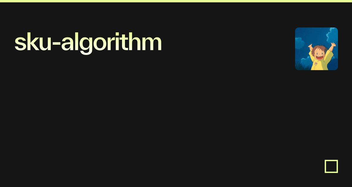 sku-algorithm - Codesandbox