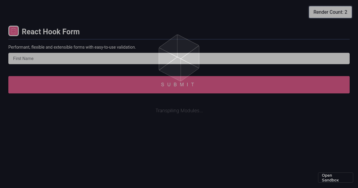 React Hook Form V7 (TS) Template - Codesandbox React Hook Form V7 (TS) Template - Codesandbox