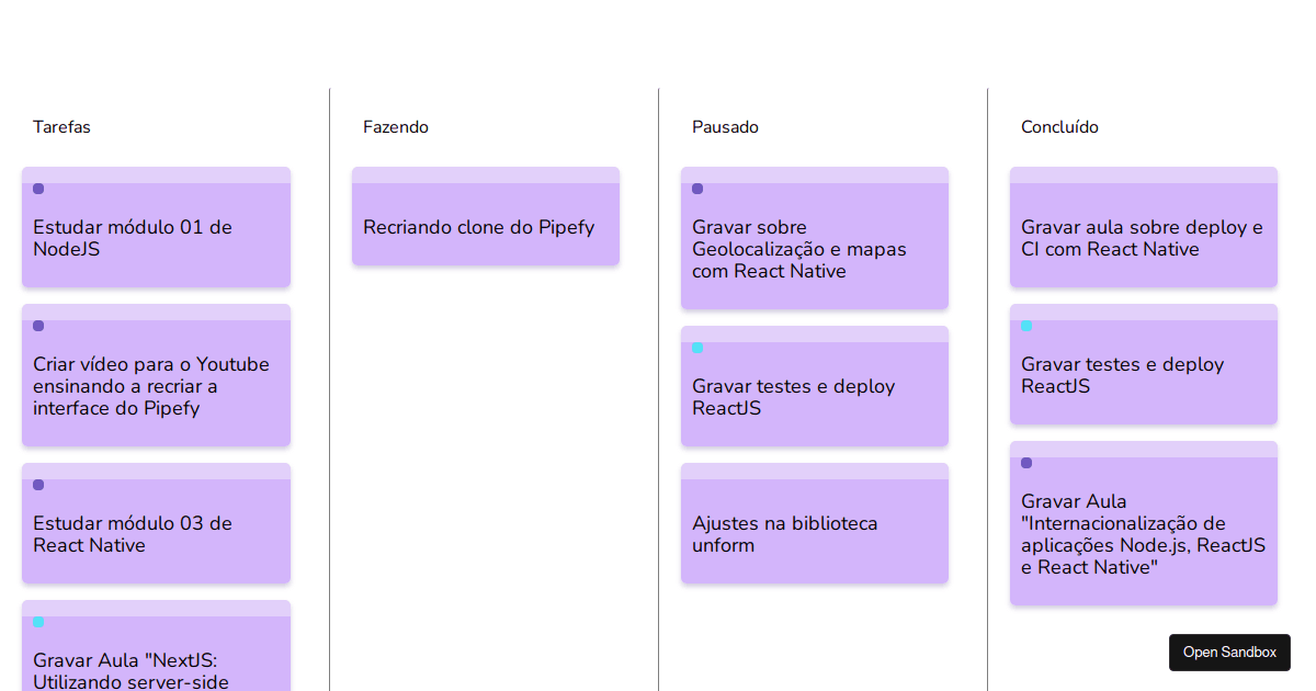 Board React Codesandbox