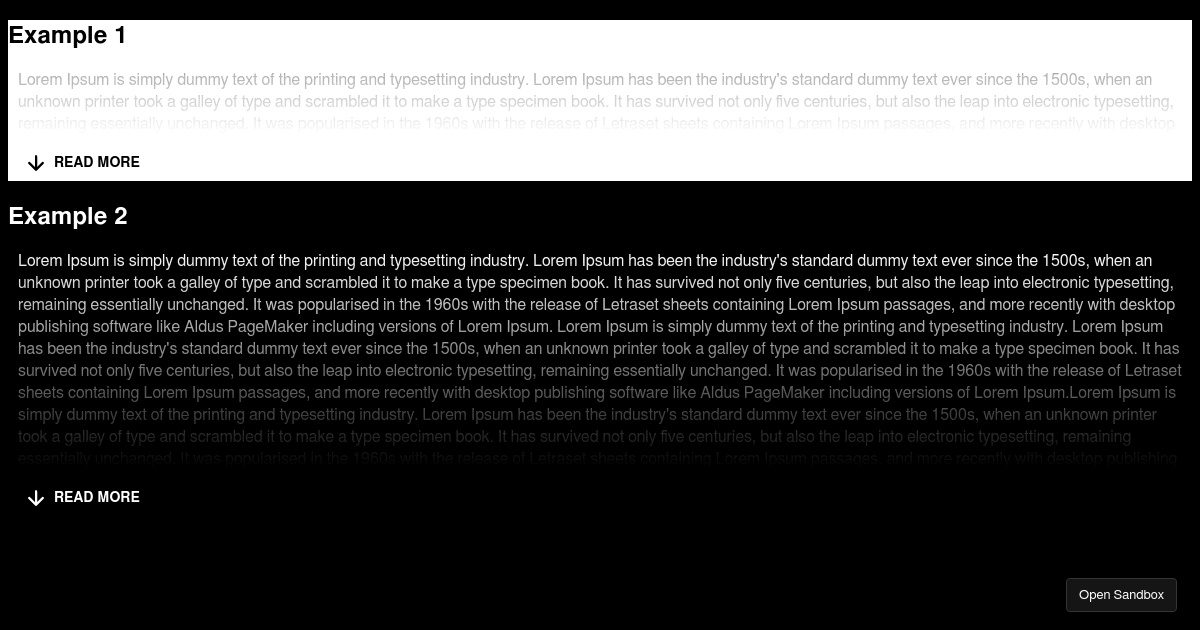 Read More Read Less Toggler Demo (forked) - Codesandbox