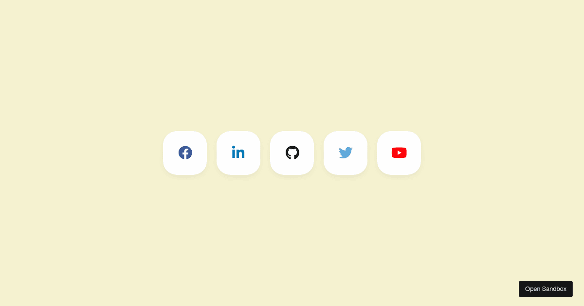 Social Media Icons - Codesandbox