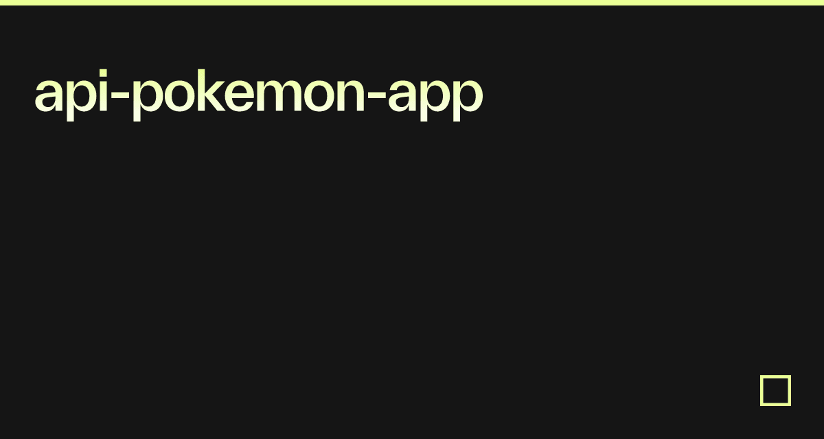 Api Pokemon App Codesandbox