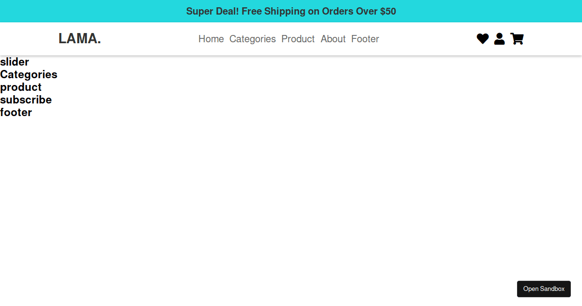 e_commerce - Codesandbox