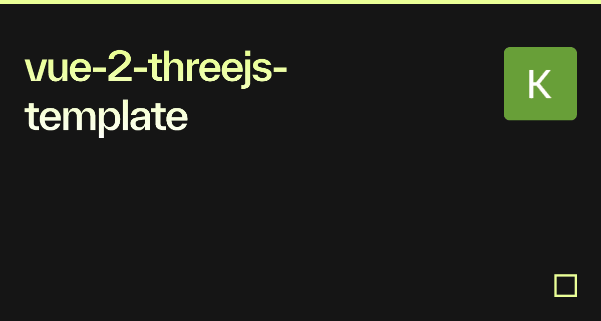 Vue 2 Threejs Template Codesandbox