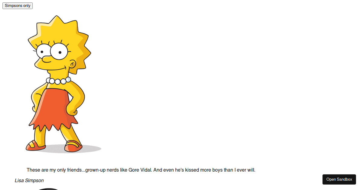 filter-simpsons - Codesandbox