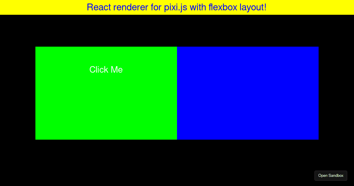 react-pixi-layout example - Codesandbox